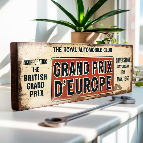 Silverstone: 1950 Grand Prix Tribute Sign – Suffolk Signs