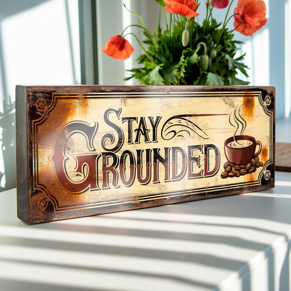 Stay Grounded Coffee Sign – Suffolk Signs